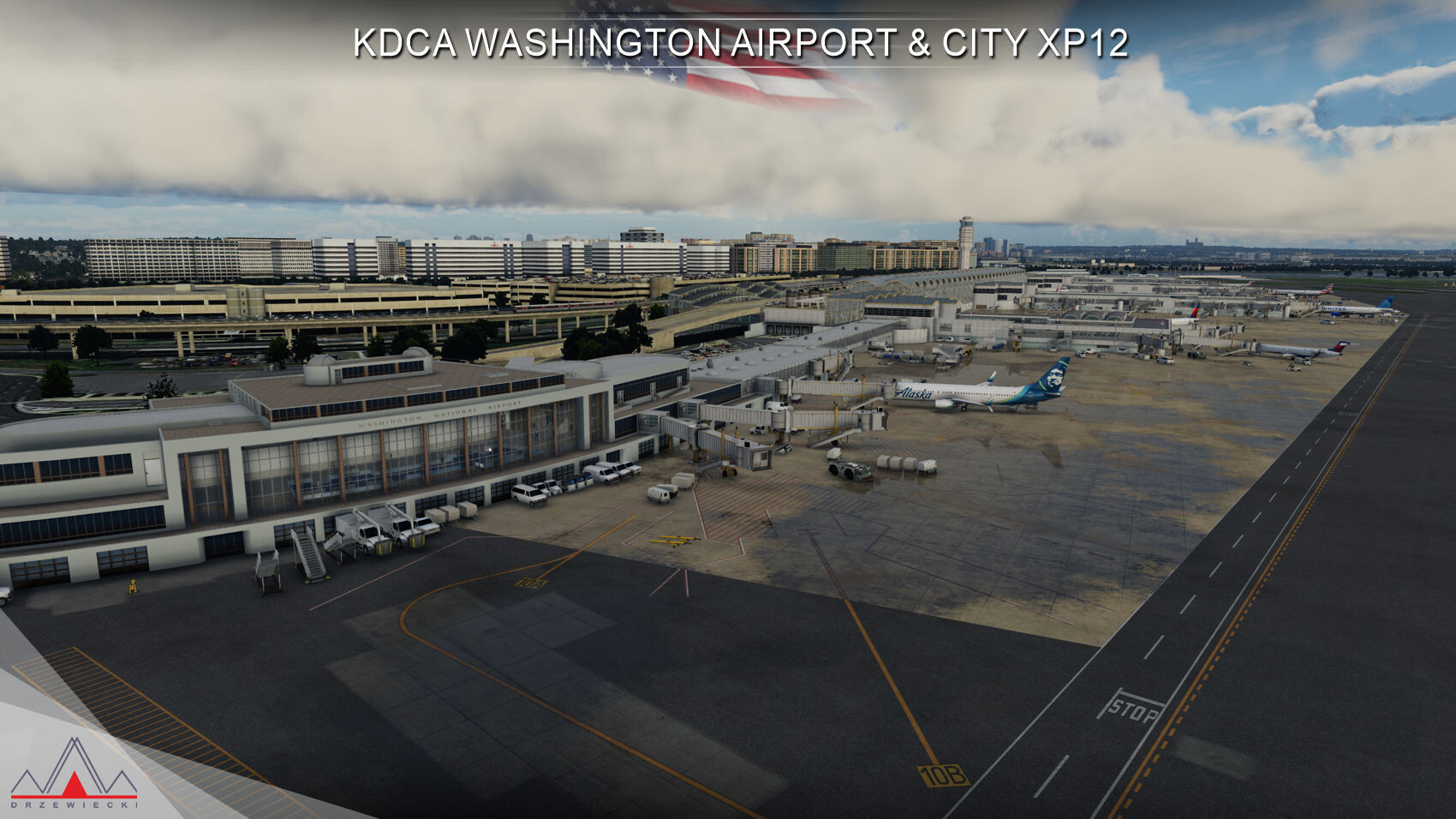 KDCA Washington Airport & City - X-Plane 12 - Orbx
